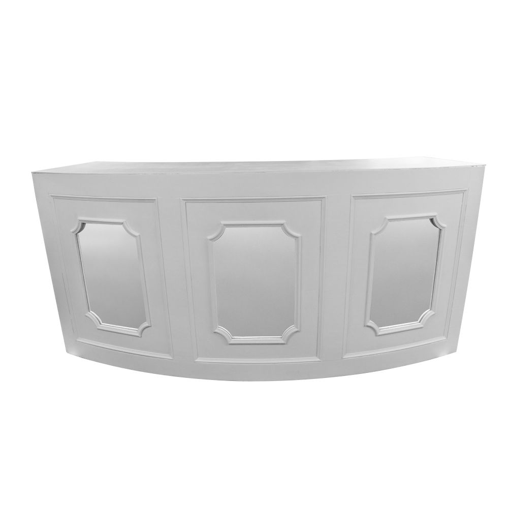 Colonial Curved Bar 8' (White - Silver) - Bars