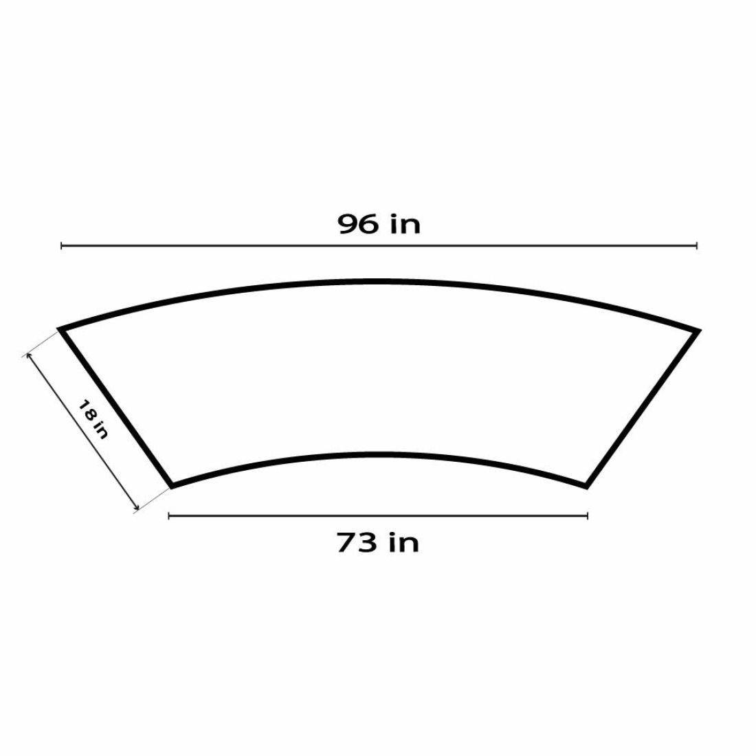 Colonial Curved Bar 8' (White - Silver) - Bars