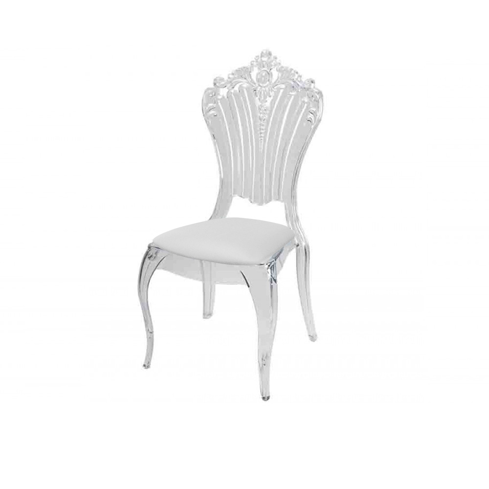Victoria Chair Clear Cushion White - Resin Chairs