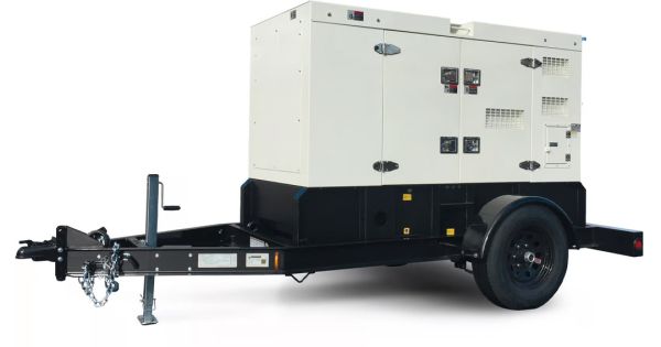175 kW towable diesel generator with heavy-duty trailer mount, portable ...