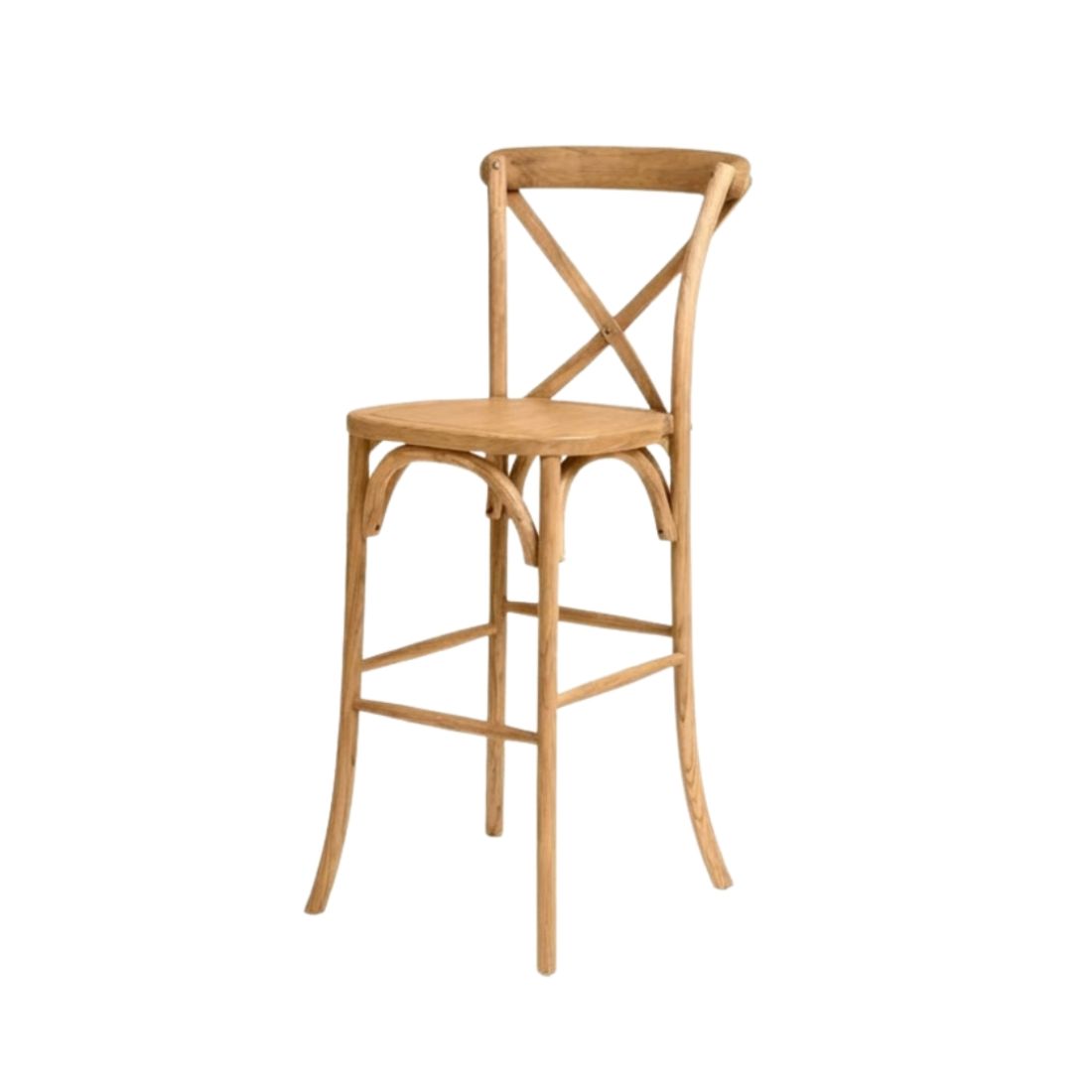 Cross Back Barstool (Wood) - Wood Barstool