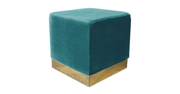 Modern Line Ottoman Gold - Tiffany Blue - Modern Line collection