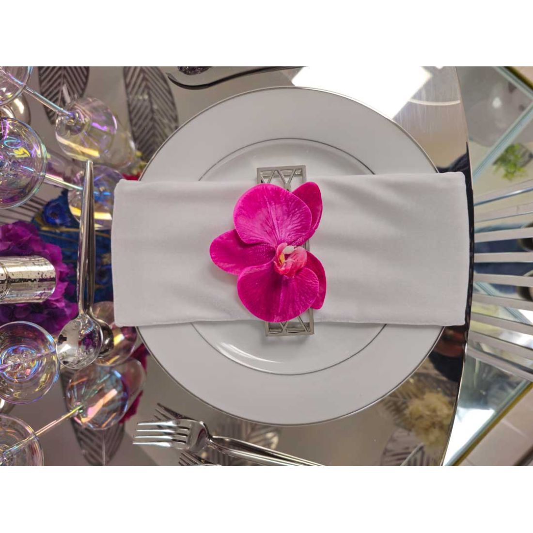 Claire Silver Dessert Plate - Claire Dessert Plate (Silver)