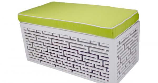 Maze Ottoman (Rectangular) Lime Green - Maze Bench (Rectangular)
