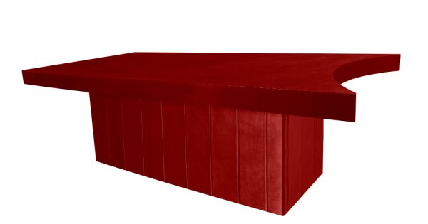 Blackout Dining Table 48"X96" Unique Shape Red - Specialty Dining Tables