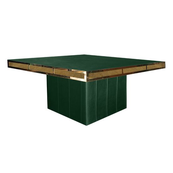 Blackout Plus Dining Table Gold 72"x72" Square Emerald Green Top ...