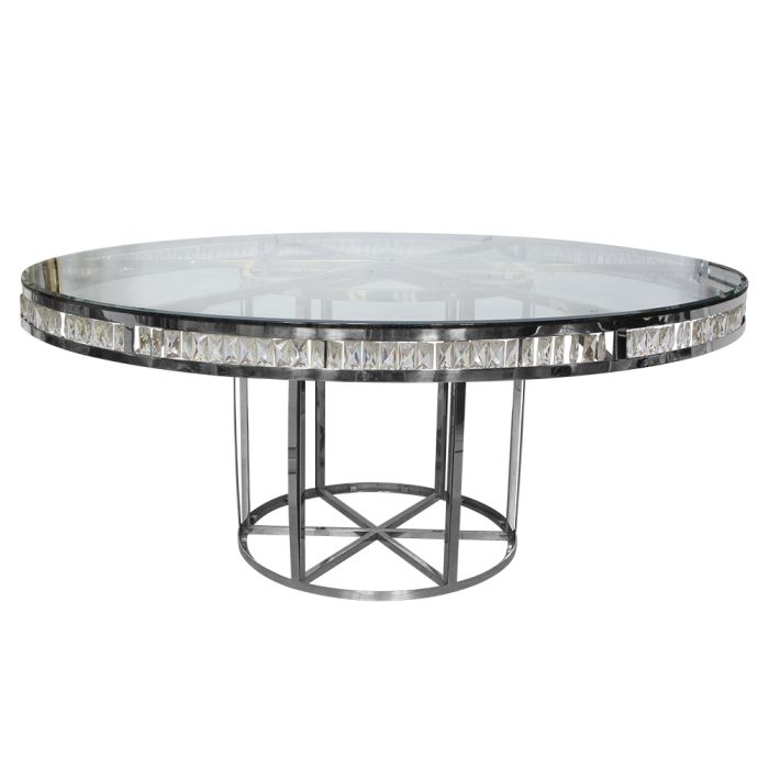 Coco Plus Dining Table Silver 48"x96" Oval Top Tiffany Blue - Specialty ...