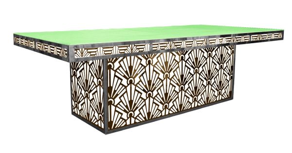 Gatsby Plus Dining Table Silver 48"x96" Rectangular Top Mint ...