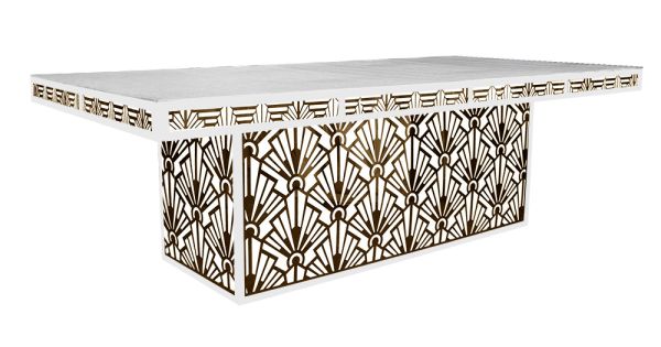 Gatsby Plus Dining Table White 48"x96" Rectangular Top Top White ...