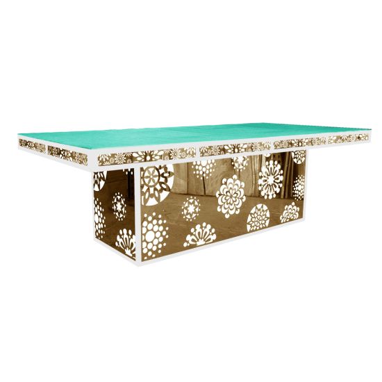 Kaleidoscope Plus Dining Table White 48"x96" Rectangular Top Tiffany ...