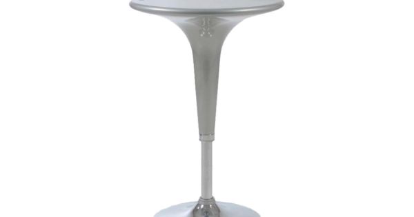 Contemporary Cocktail Table Scoop Silver (Adjustable) - Scoop bar high ...