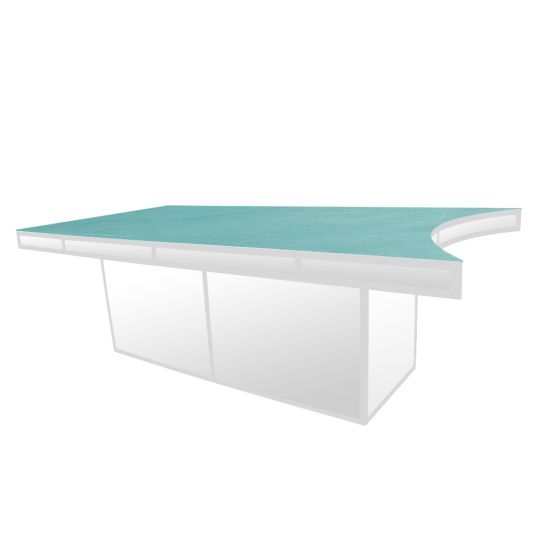 Modern Line Plus Dining Table White 48"x96" Unique Shape Top Tiffany ...