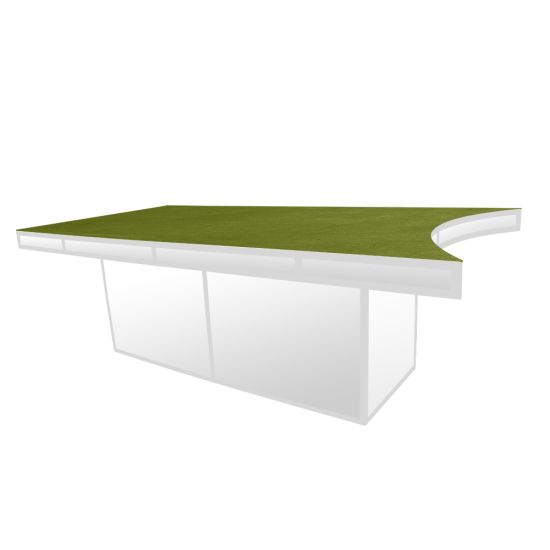 Modern Line Plus Dining Table White 48"x96" Unique Shape Top Moss ...