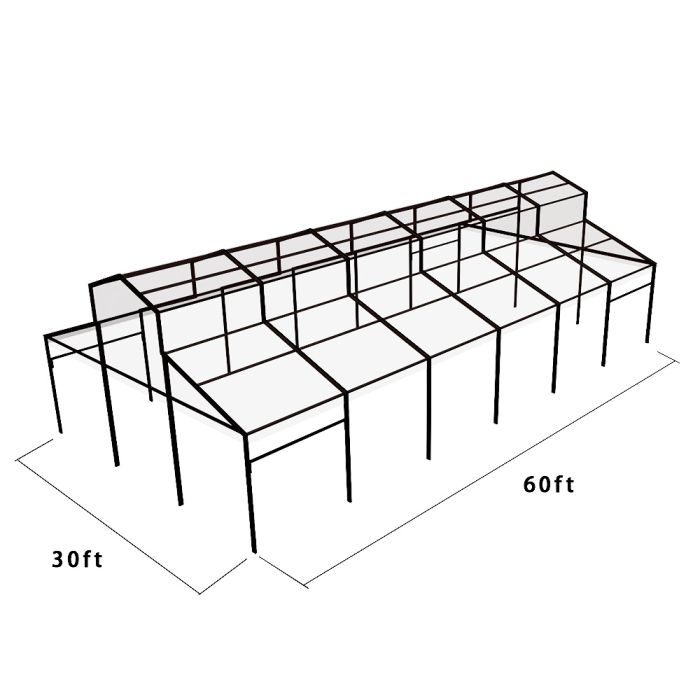 Curve Structure 50'X50' Black Frame Clear top - Tent