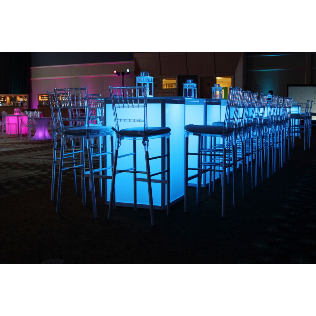 Skyline Highboy Square 24"x24" Square Glass - Miami Glow 002